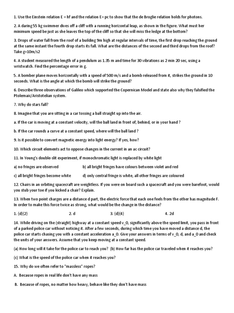 Physics Problems | PDF | General Relativity | Radioactive Decay