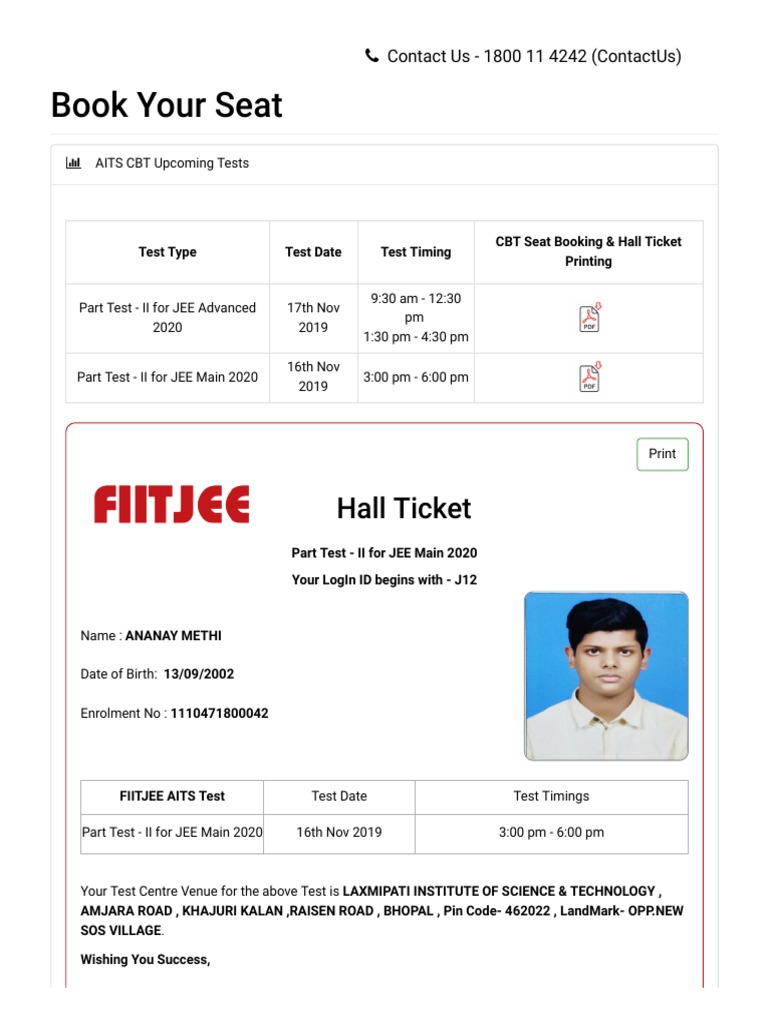 FIITJEE AITS-CBT Registraion PDF | PDF | Educational Assessment And Evaluation | Qualifications