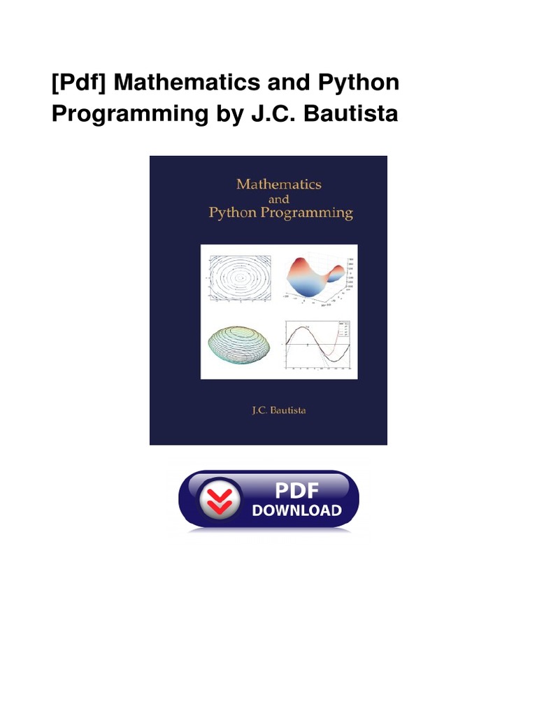 Full Book Mathematics and Python Program PDF | PDF
