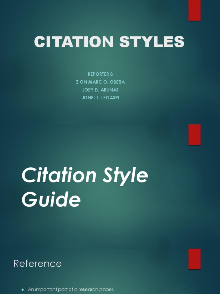 Citation Style | PDF | Citation | Academia