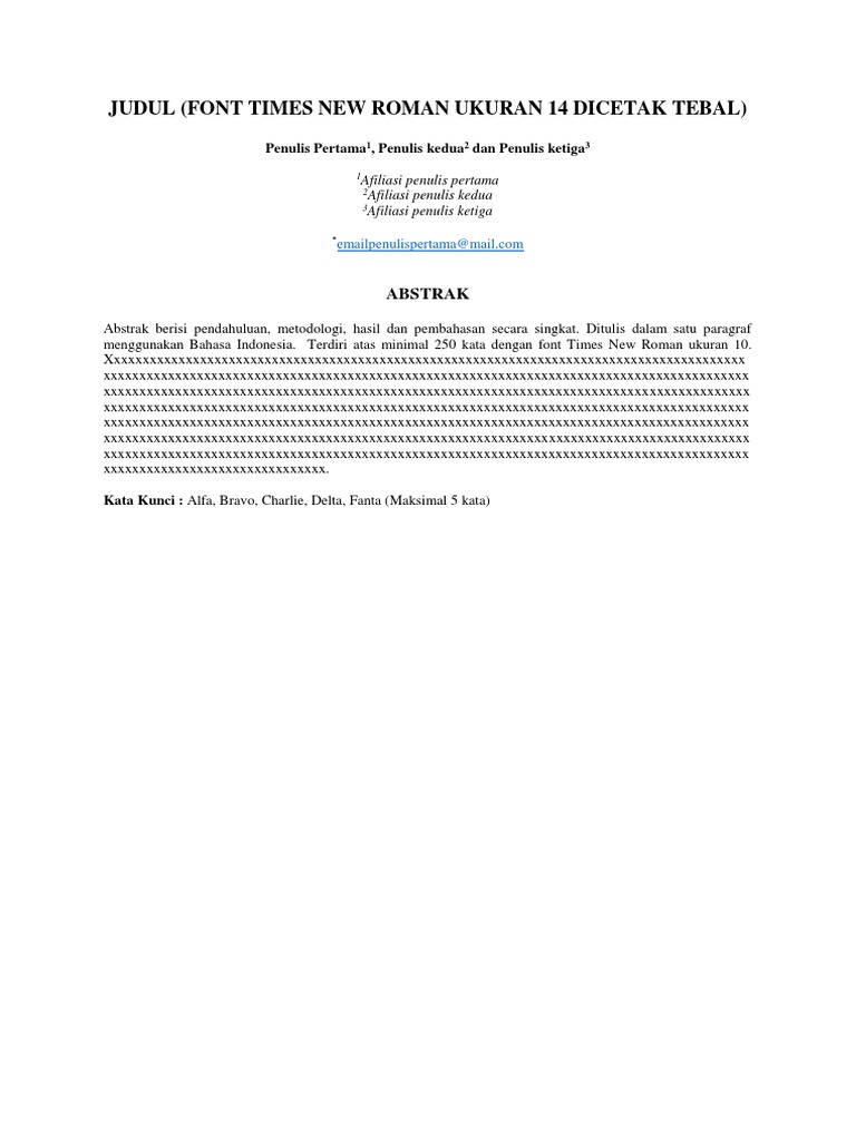 Format Abstrak Paper Competition GGC UI 2020 | PDF