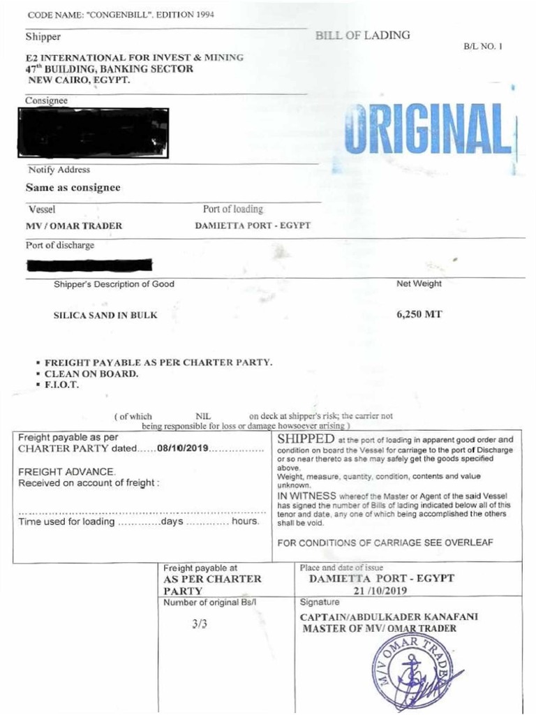 CO DE NAME: "CONGENBILL | PDF | Cargo | Bill Of Lading