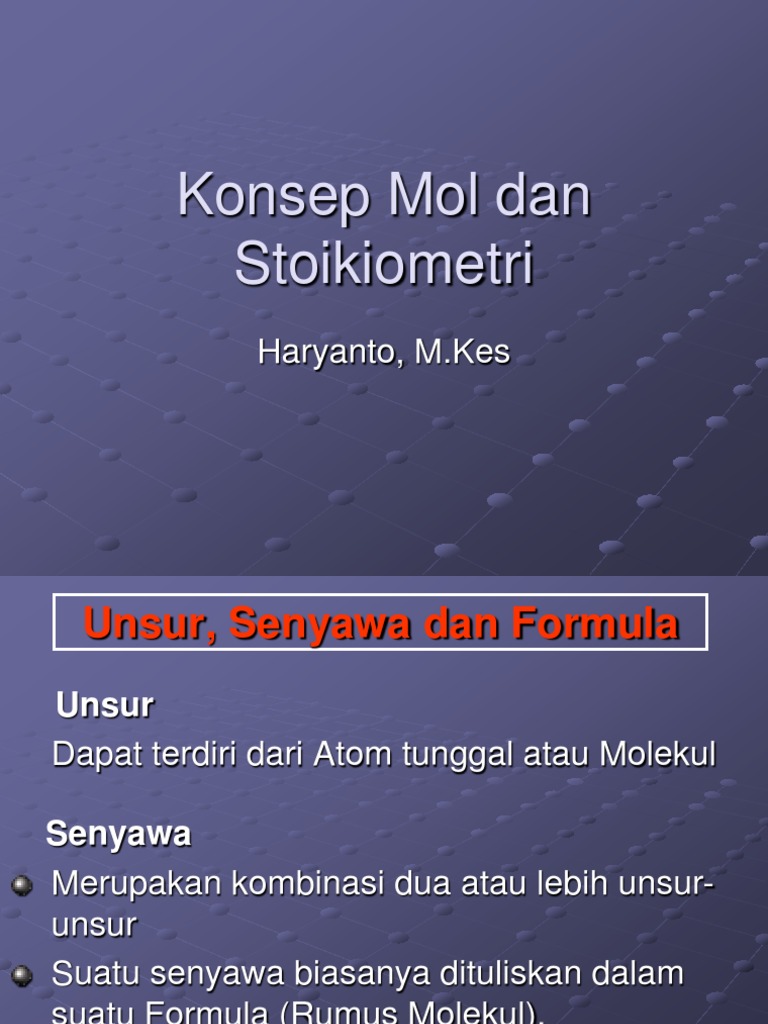 Konsep Mol Dan Stoikiometri | PDF