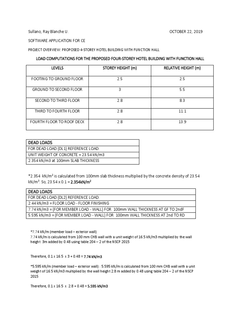 Load Computation | PDF | Wall | Building