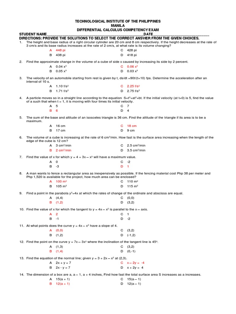 Integ and Diffcal | PDF | Volume | Area