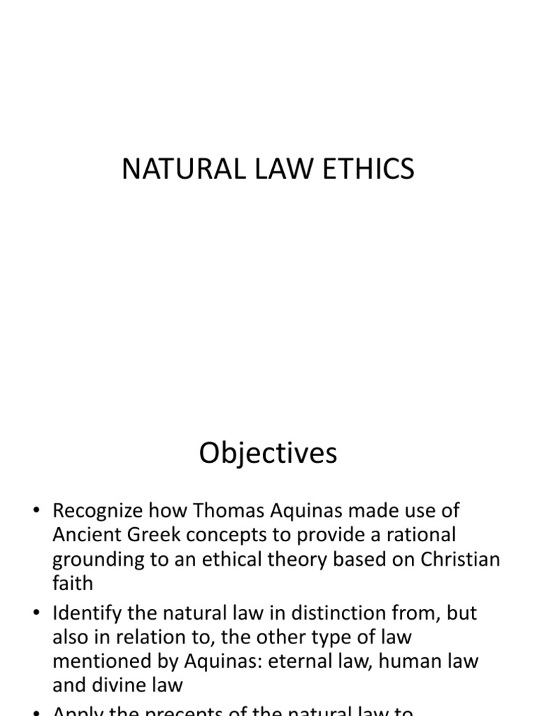 Natural Law Ethics | PDF | Thomas Aquinas | Natural Law