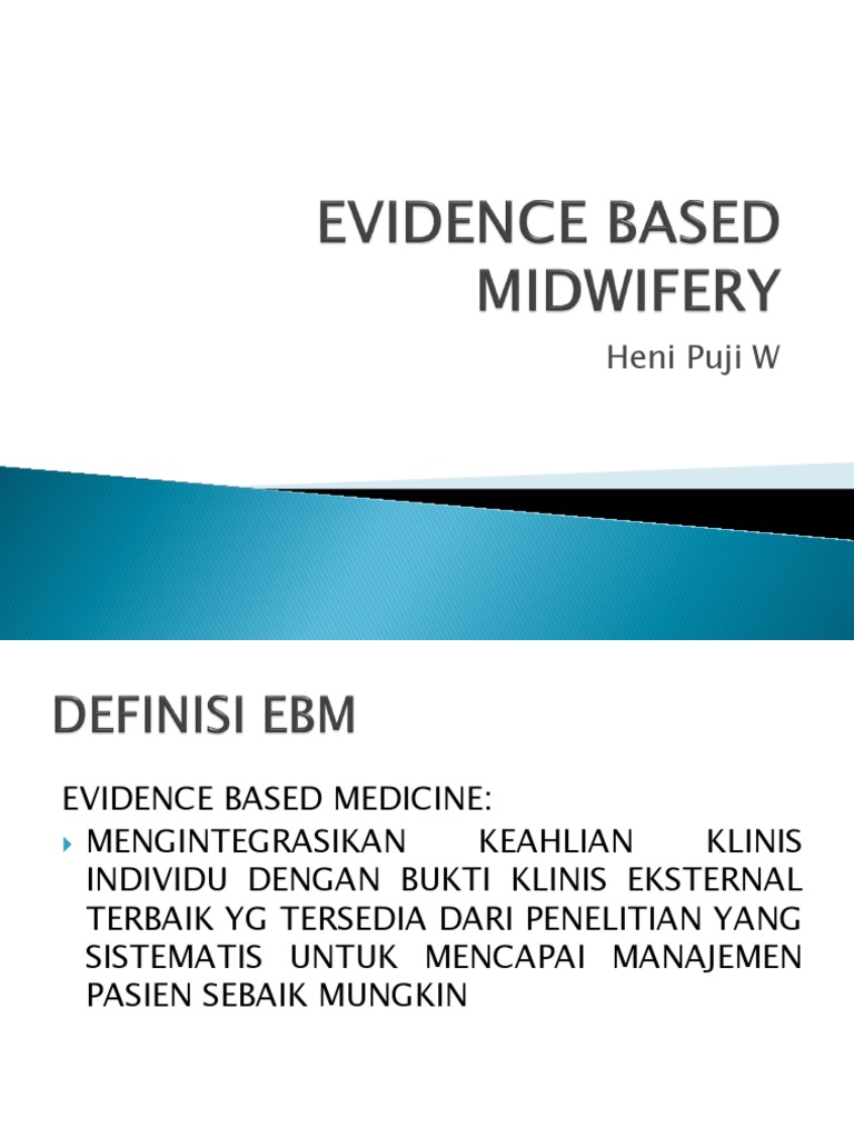 Lampiran Materi Pert 1 Evidence Based Midwifery | PDF