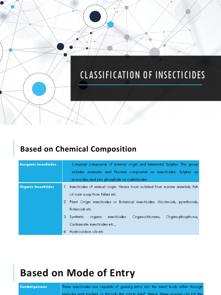 Insecticide Classification Overview | PDF | Insecticide | Poison
