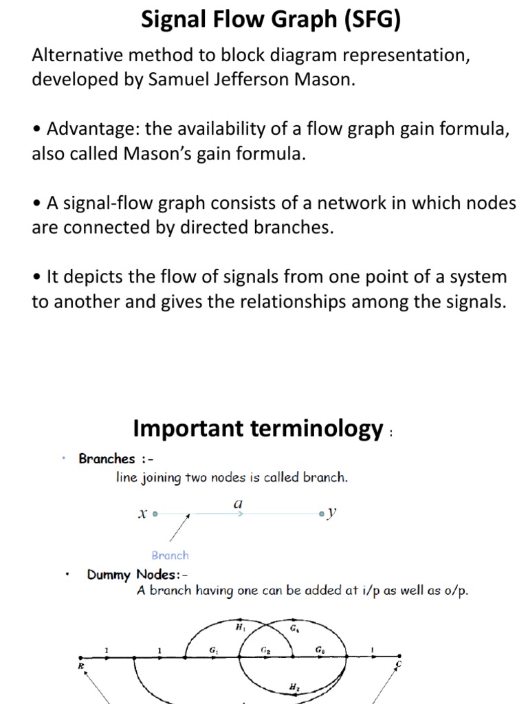 Signal Flow Graph & Mason's Formula | PDF