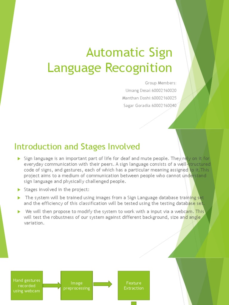 Automatic Sign Language Recognication | PDF | Principal Component ...