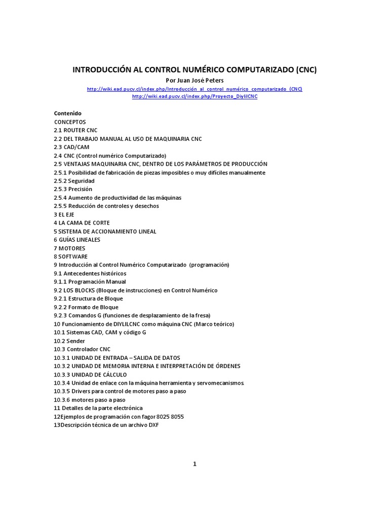 Introducción Al Control Numérico Computarizado | PDF | Control numerico | Software
