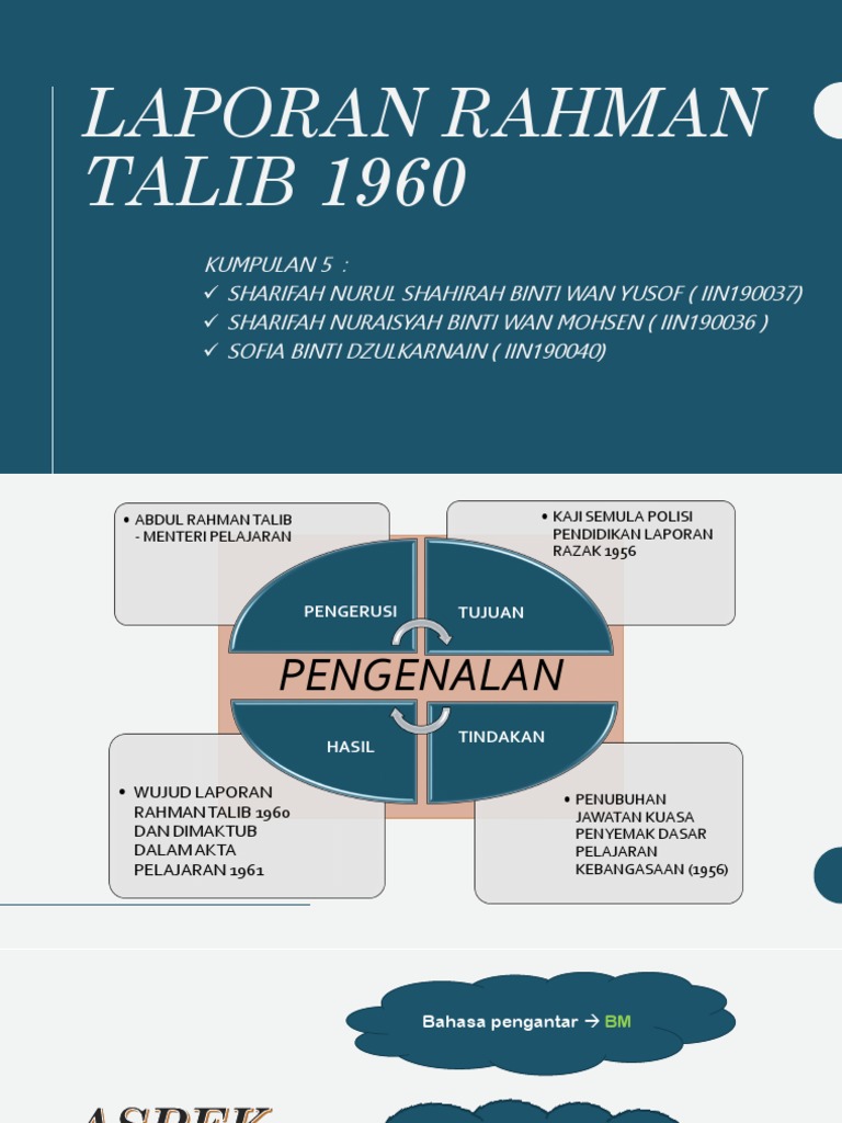 Laporan Rahman Talib 1960 | PDF