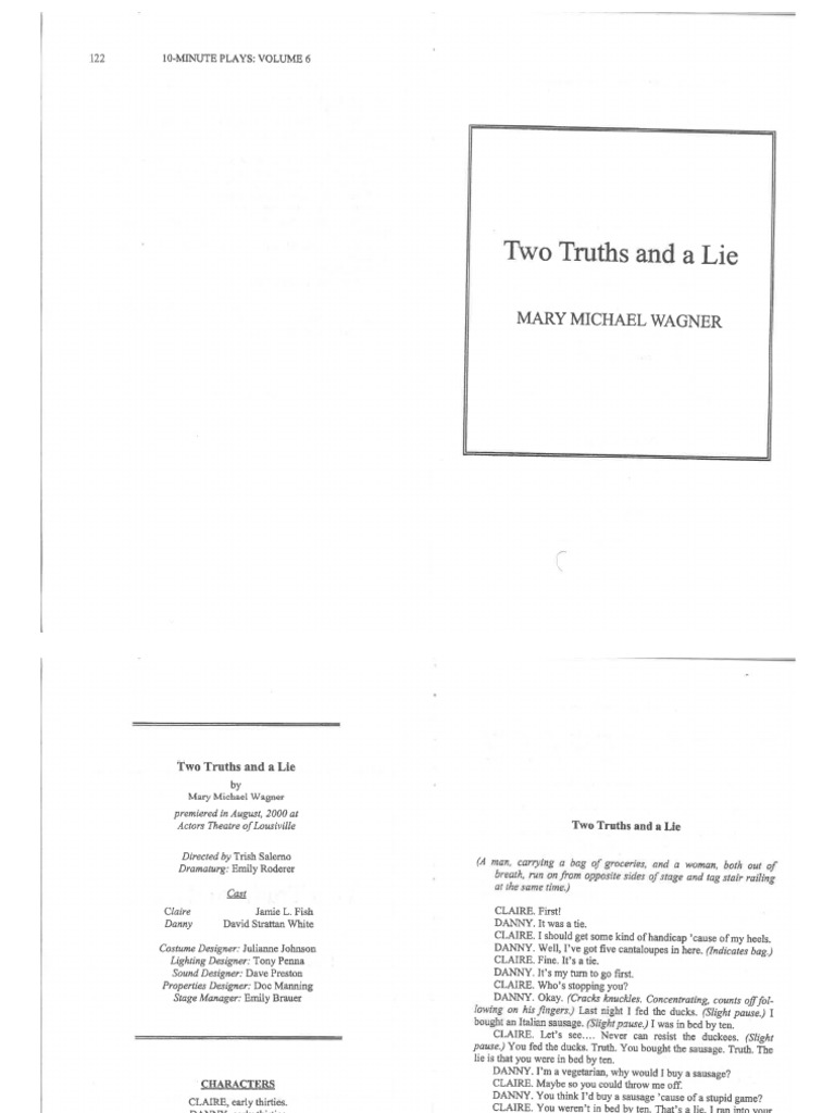 Two Truths and A Lie | PDF | Business