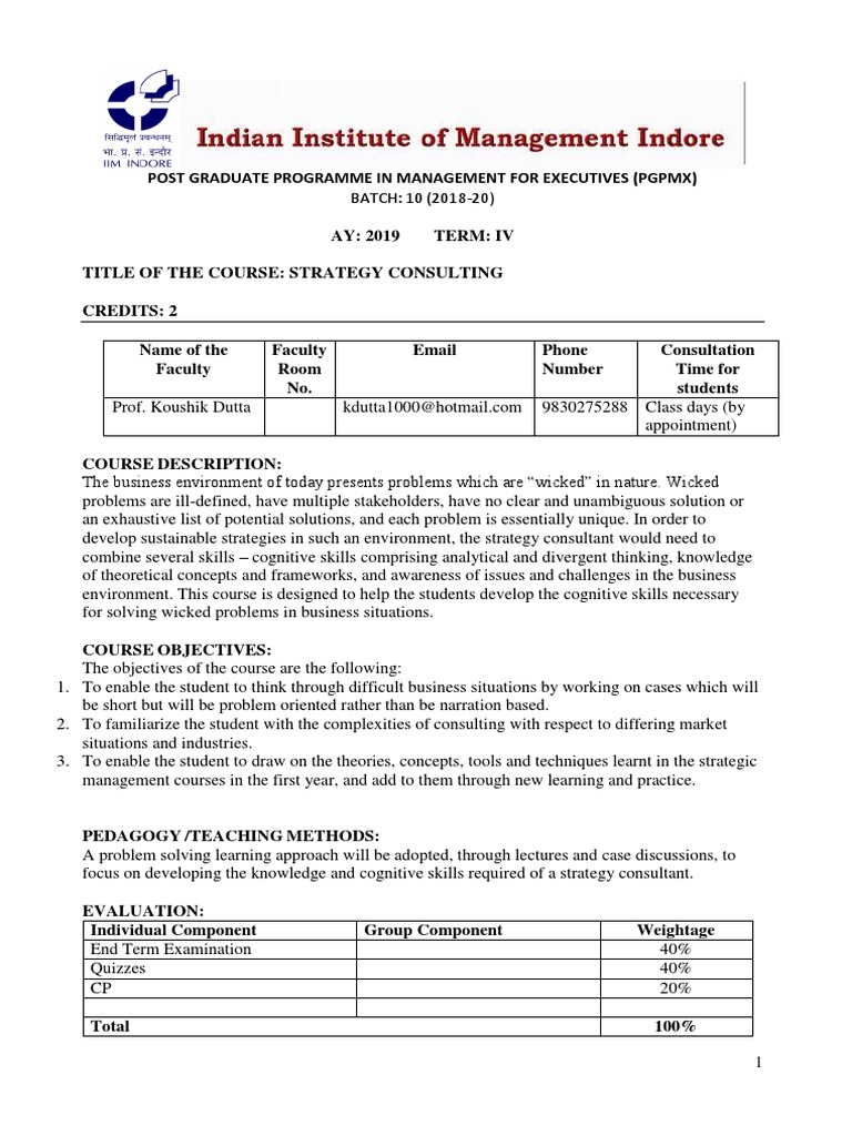 Strategy Consulting | PDF | Academic Dishonesty | Strategic Management