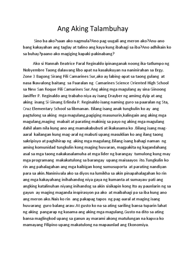 Ang Aking Talambuhay | PDF