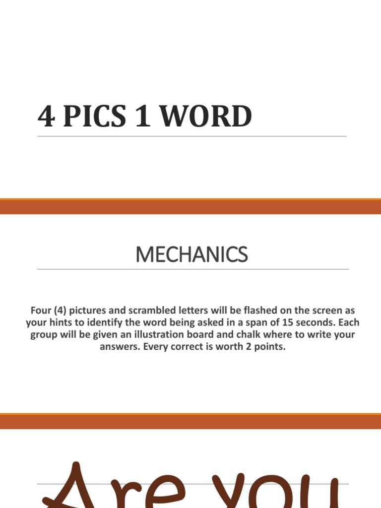 4 Pics 1 Word | PDF