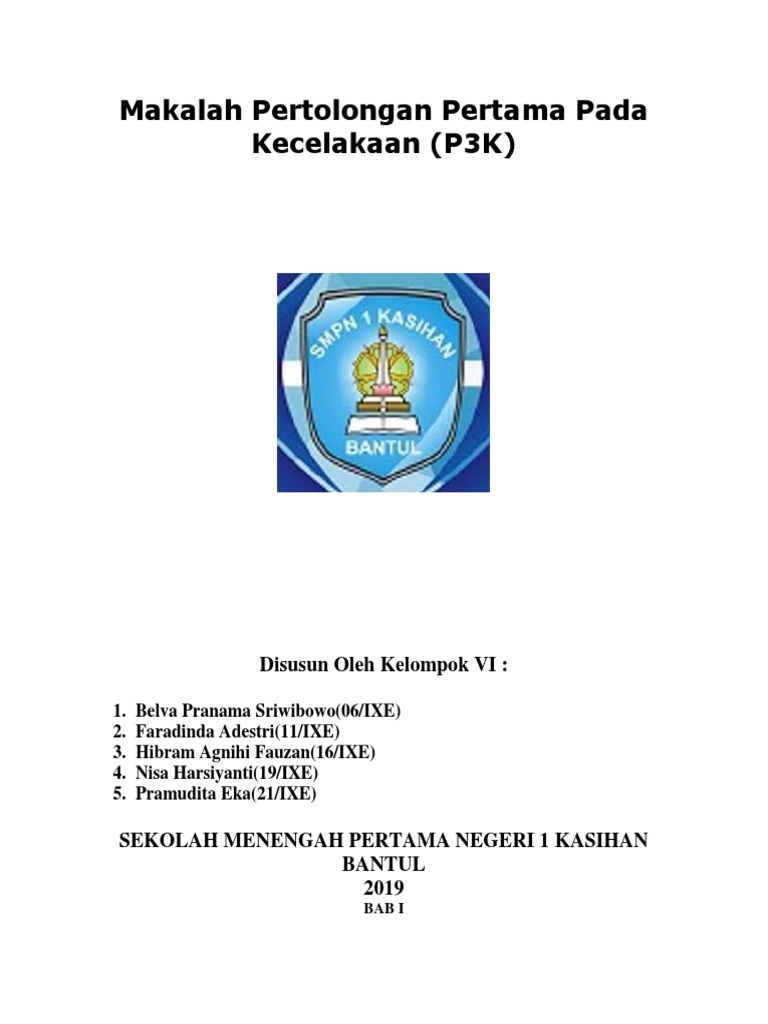 Makalah Pertolongan Pertama Pada Kecelakaan (P3K) | PDF