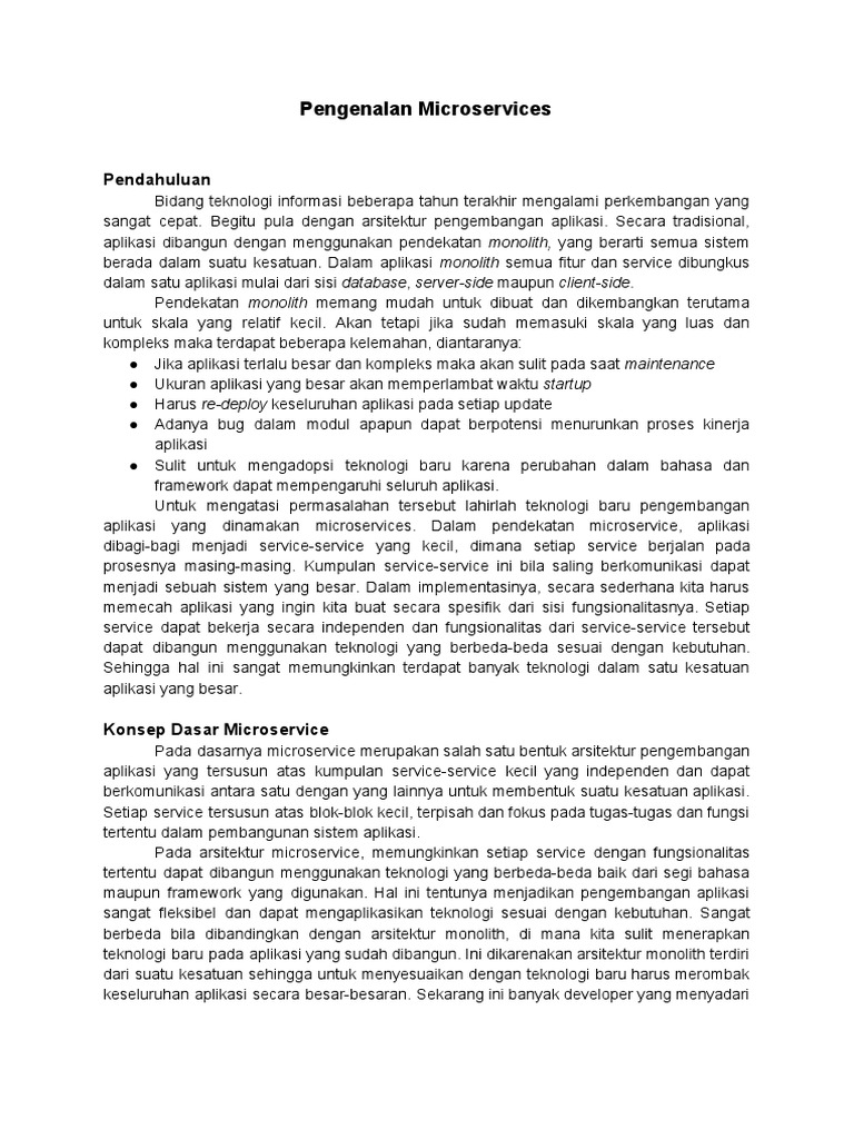 Pengenalan Microservices | PDF | Bisnis | Komputer