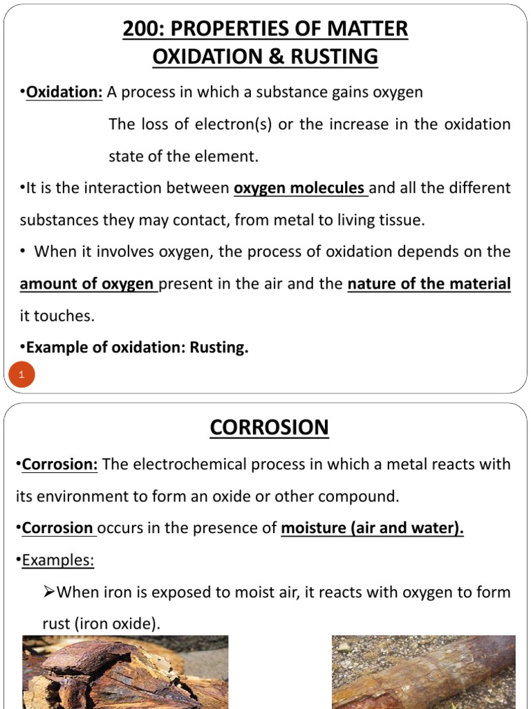 2 Oxidation & Rusting | PDF | Rust | Corrosion