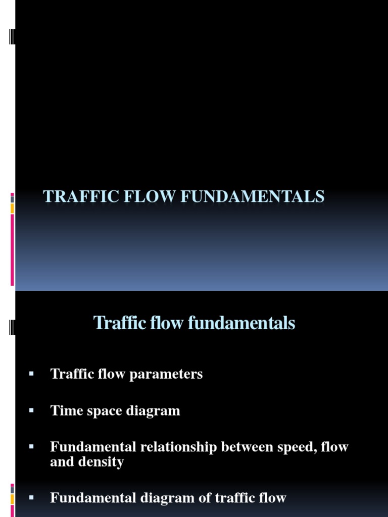 Traffic Flow Principles | PDF | Speed | Traffic