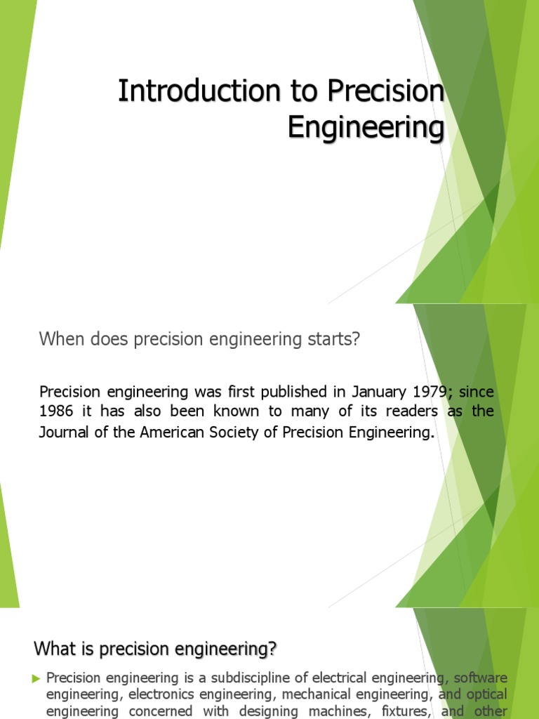 Introduction To Precision Engineering | PDF | Accuracy And Precision ...