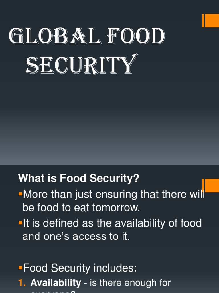 Global Food Security | PDF | Food Security | Foods