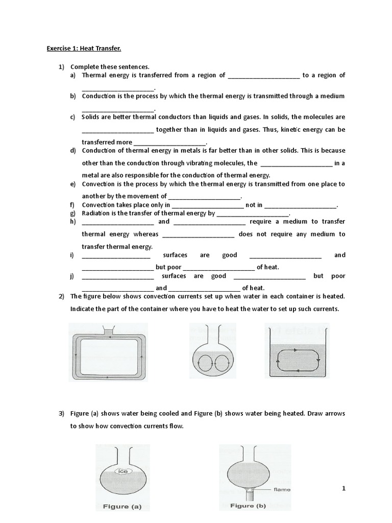 Exercise 1 Heat Transfer | PDF | Thermal Conduction | Heat Transfer