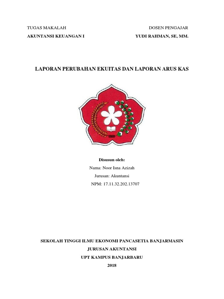 Laporan Perubahan Ekuitas Dan Laporan Arus Kas | PDF