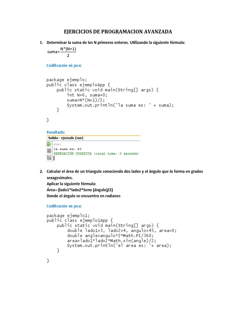 Ejercicios de Programacion Avanzada en Java | PDF | Informática y tecnología de la información ...