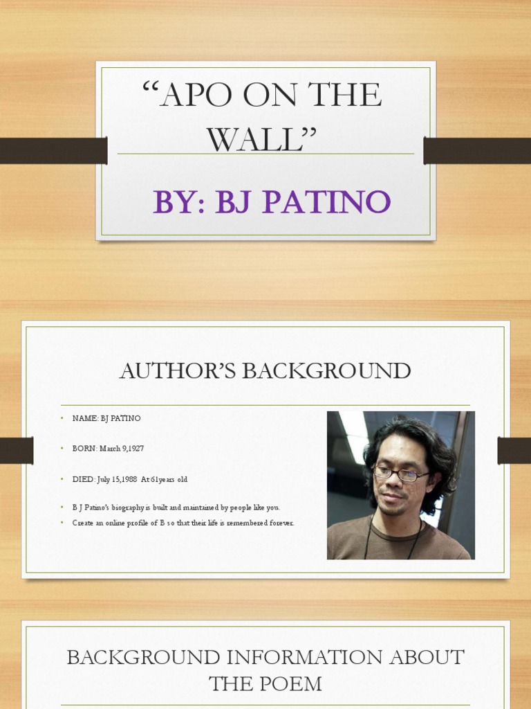 Apo On The Wall PDF