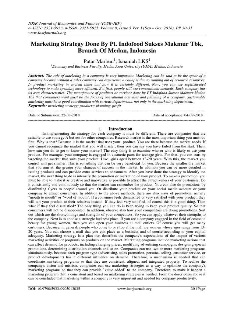 Indofood's Marketing Strategy Analysis | PDF | Consumer Behaviour ...