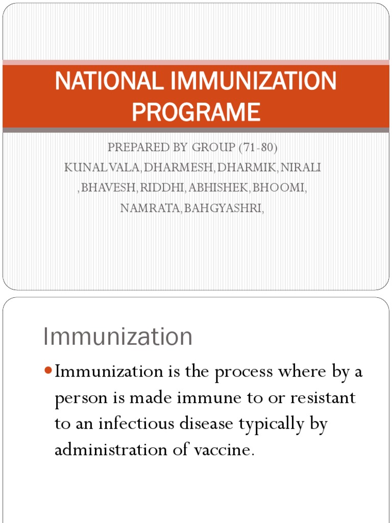 National Immunization Program | PDF | Vaccines | Epidemiology
