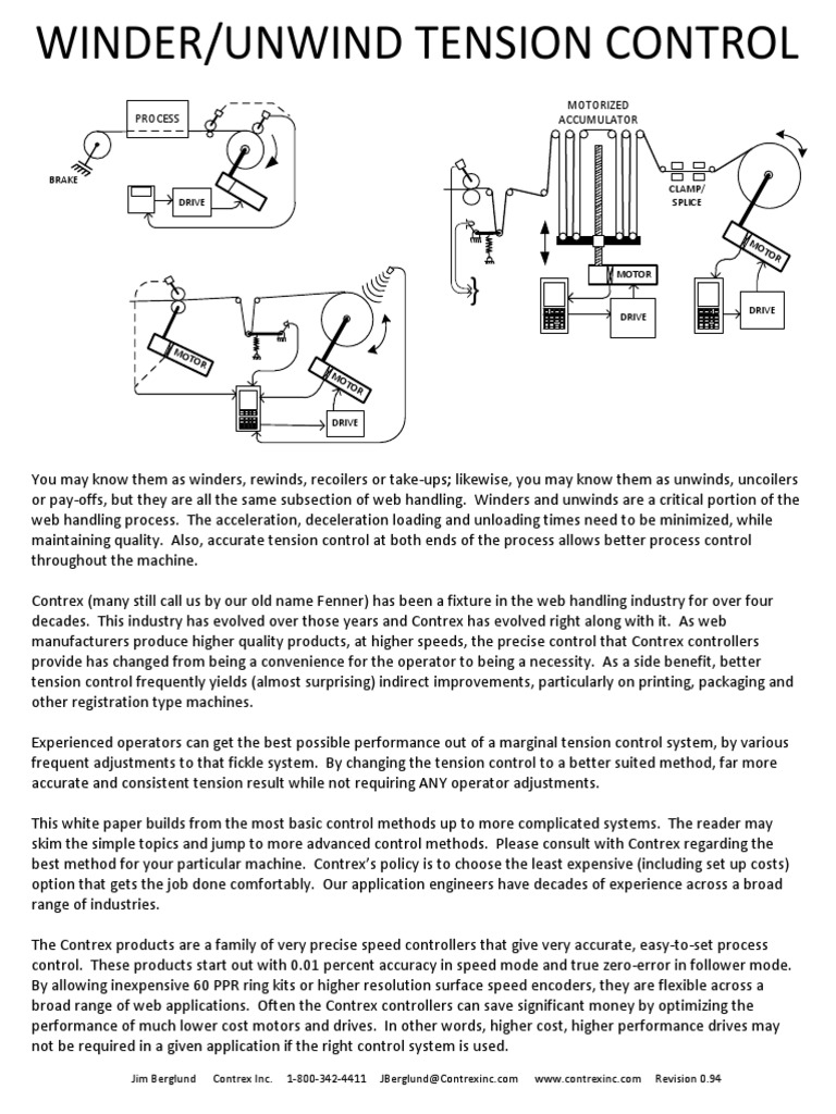 Contrex Whitepaper Tension Control | PDF | Electric Motor | Programmable Logic Controller