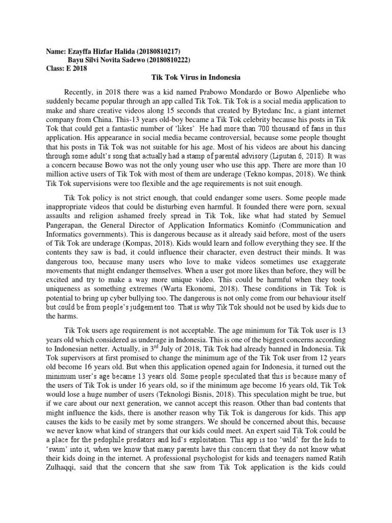 Essay Tik Tok | PDF | Social Media | Popular Culture & Media Studies