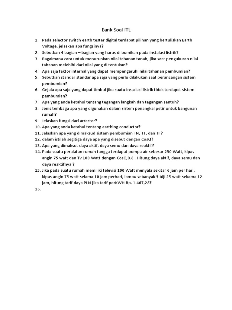Bank Soal ITL | PDF