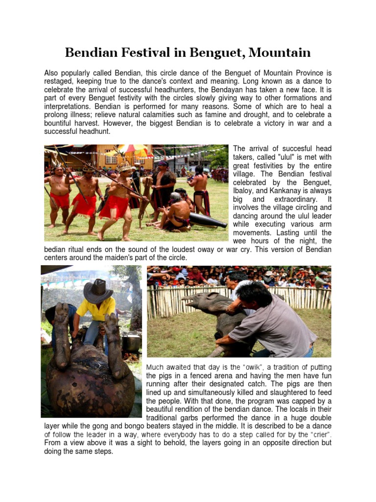 Bendian Festival in Benguet | PDF | Clothing | Textiles