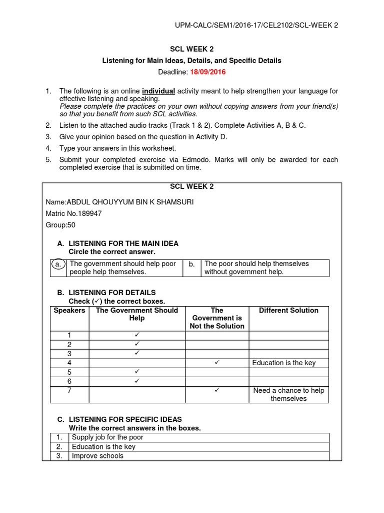 Cel 2102 Scl Week 2 Pdf Question Communication