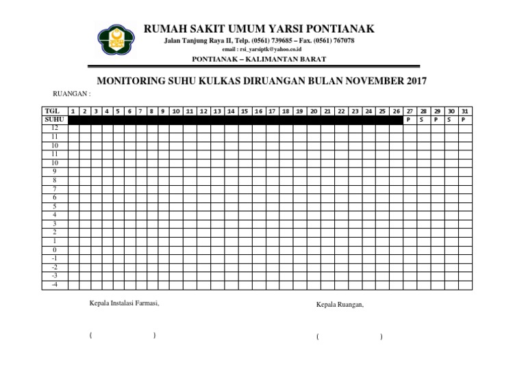 Form Monitoring Suhu | PDF