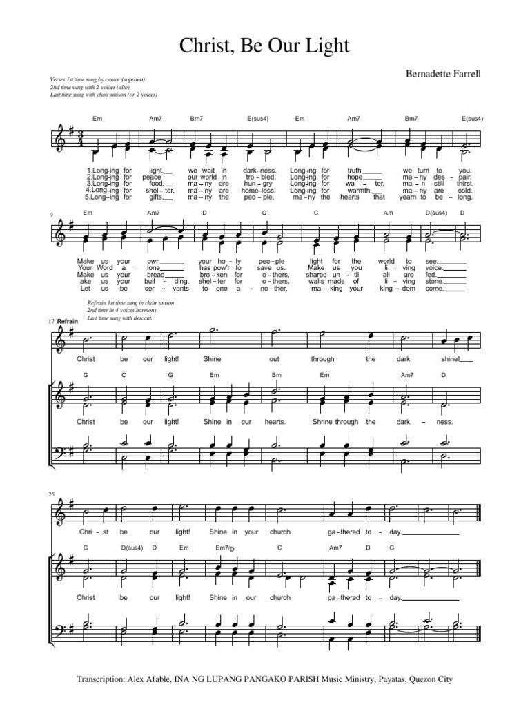 Christ, Be Our Light | PDF | Vocal Music | Choral Music