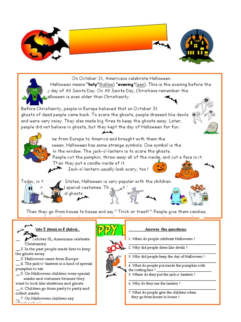 Halloween Reading 11297 | PDF | Halloween | Observances Honoring The Dead