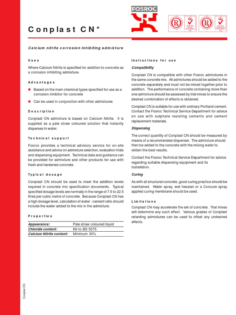 Conplast CN | Download Free PDF | Concrete | Cement
