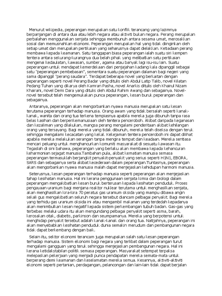 Kesan Peperangan | PDF