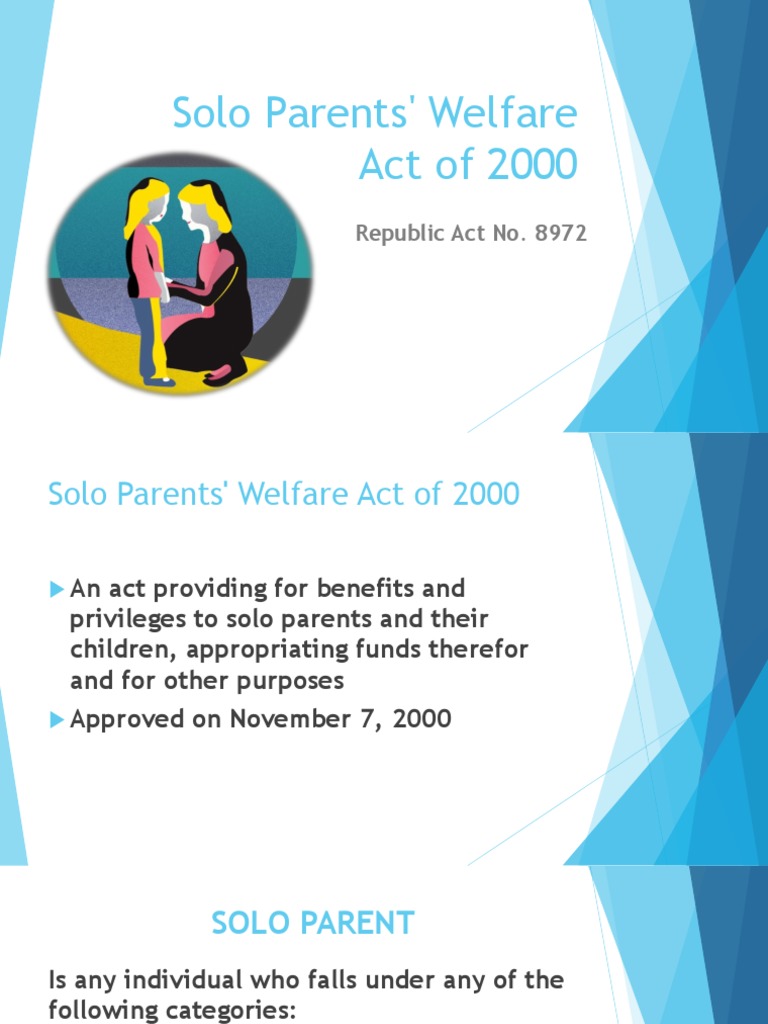 Solo Parents' Welfare Act Overview | PDF | Welfare | Employment
