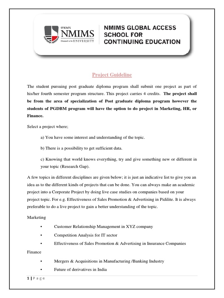 Project Preparation Guidelines Revised1 aRS62UrCrq PDF | PDF ...