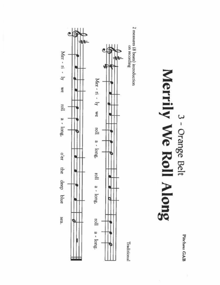 Merrily We Roll Along Lesson 3 | PDF