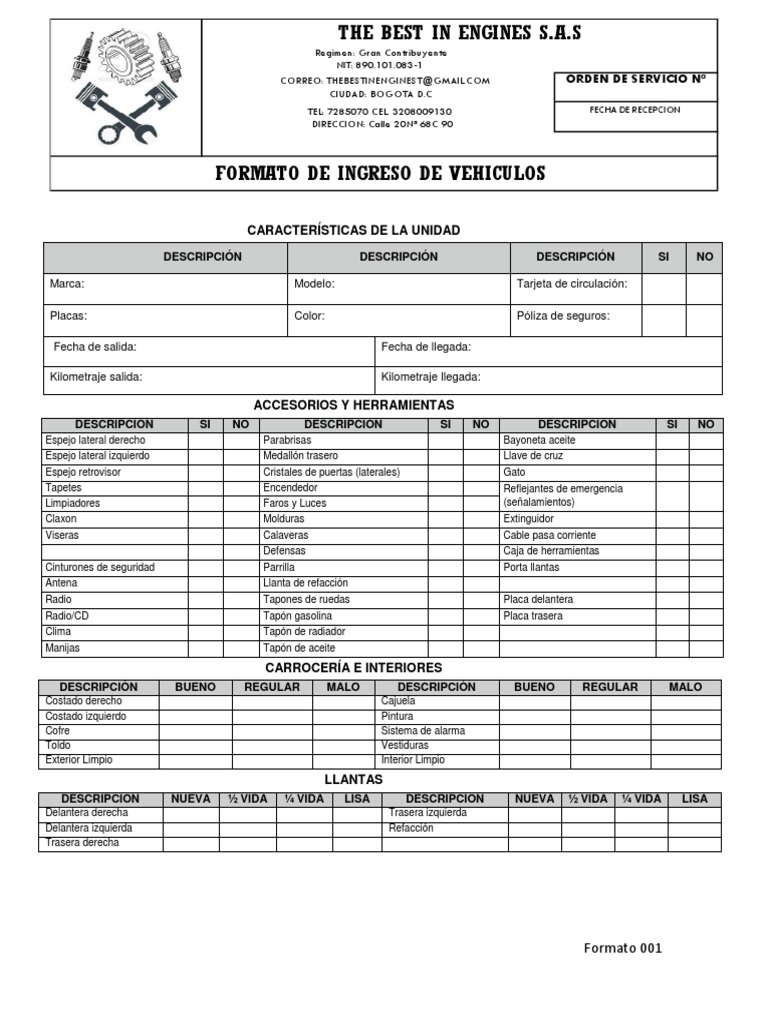 Lista De Verificación De Recepción Imprimible Plantilla De Checklist
