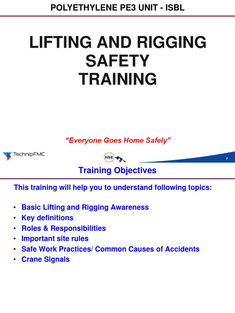 2546-Safe Lifting & Rigging Rev.01 | PDF | Crane (Machine) | Elevator