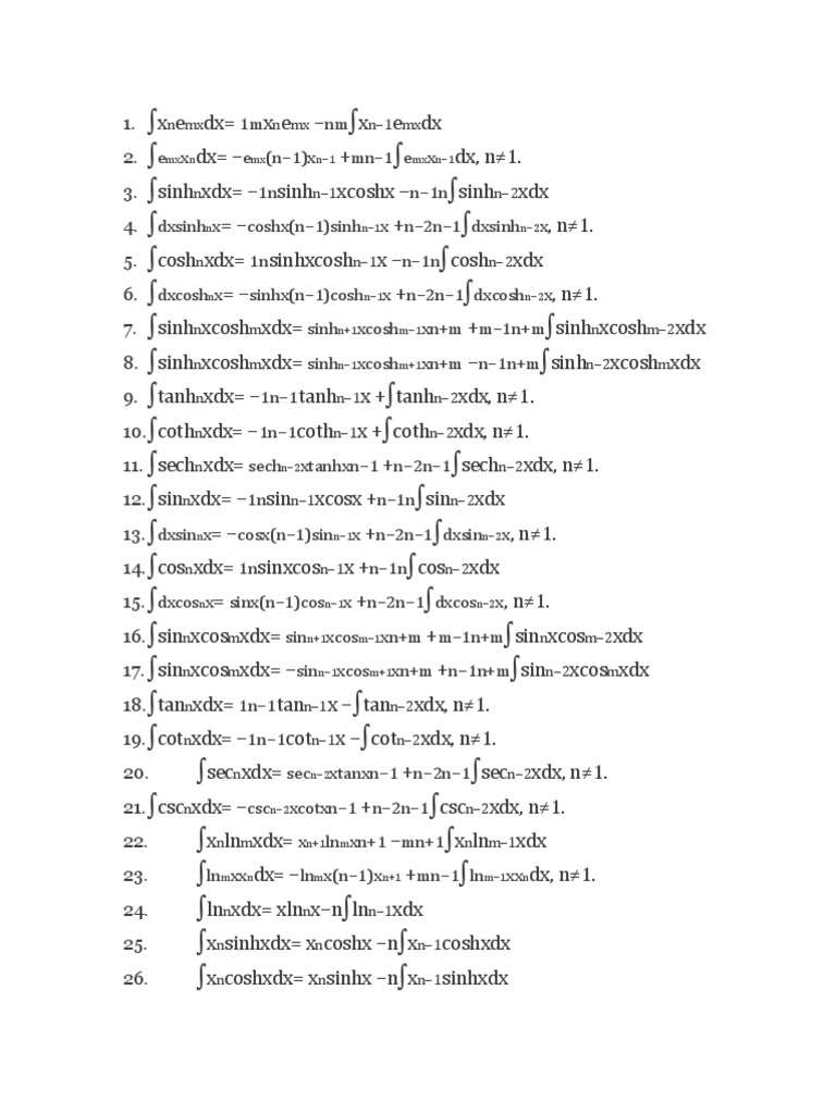 Reduction Formula | PDF
