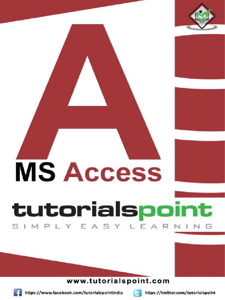 Ms Access Tutorial PDF | PDF | Microsoft Access | Databases