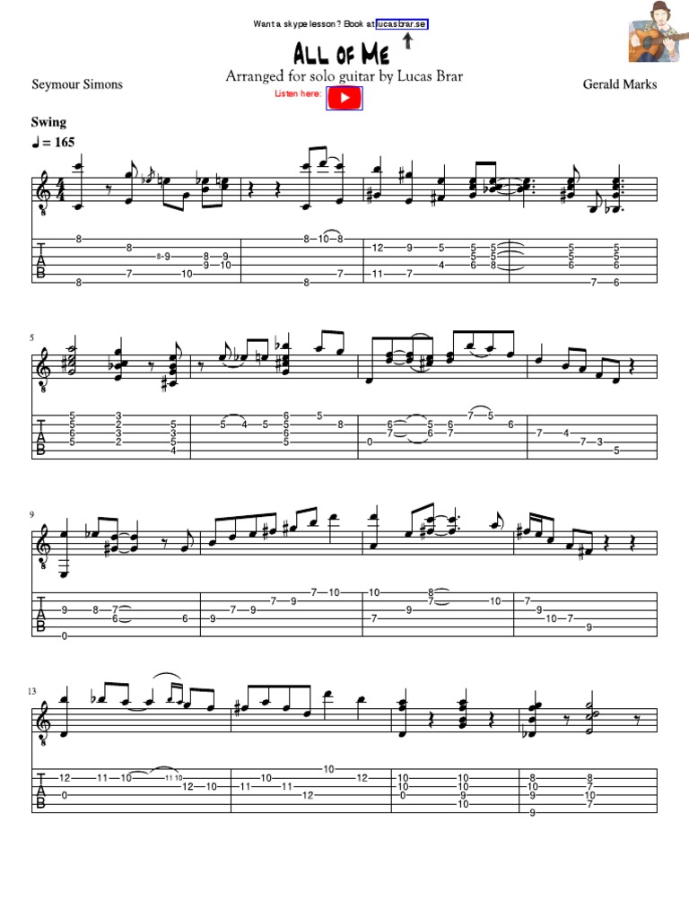 All-of-Me-Fingerstyle-Guitar (By Lucas Brar) PDF | PDF